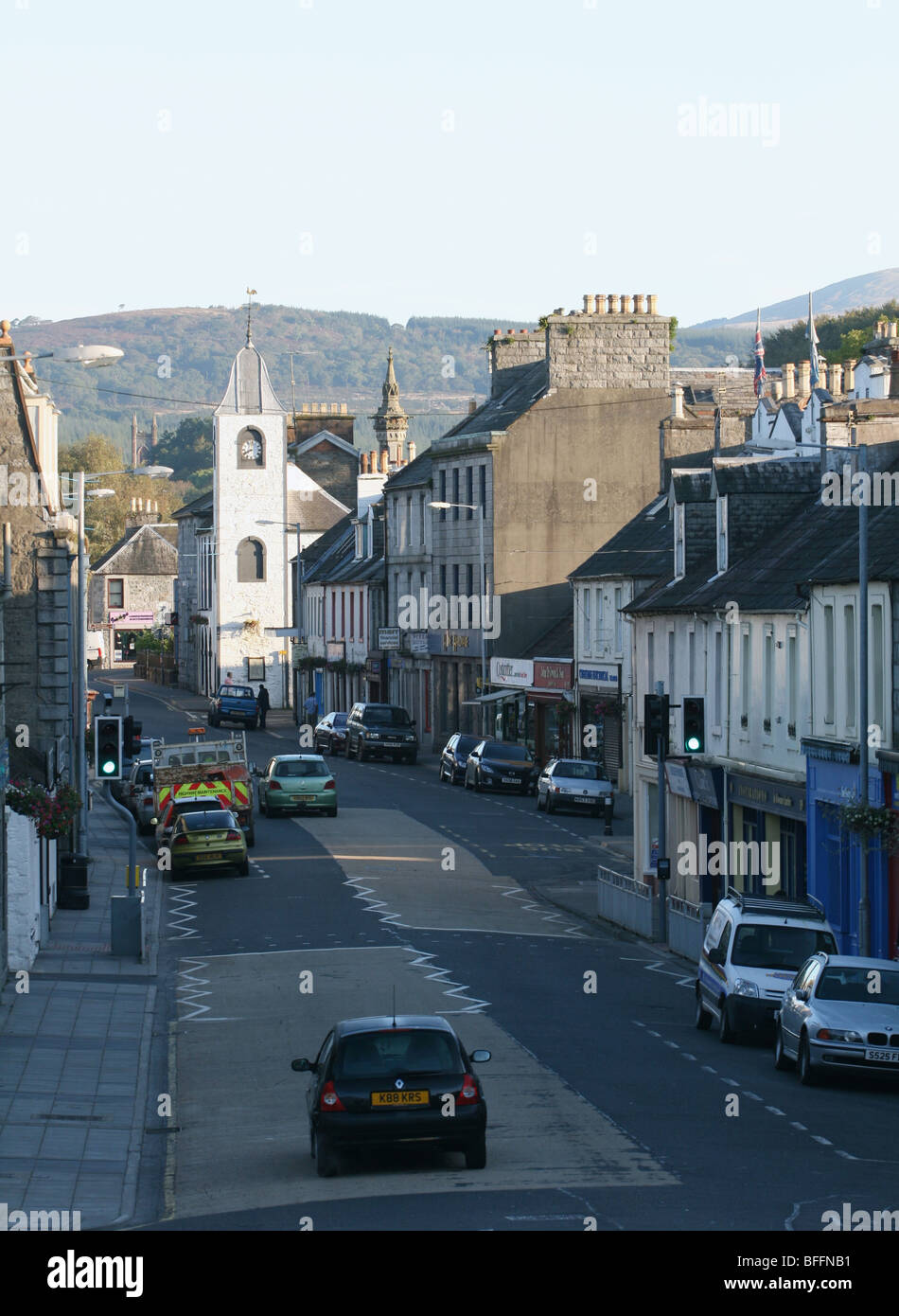 Newton Stewart street scene Dumfries and Galloway Scotland September ...