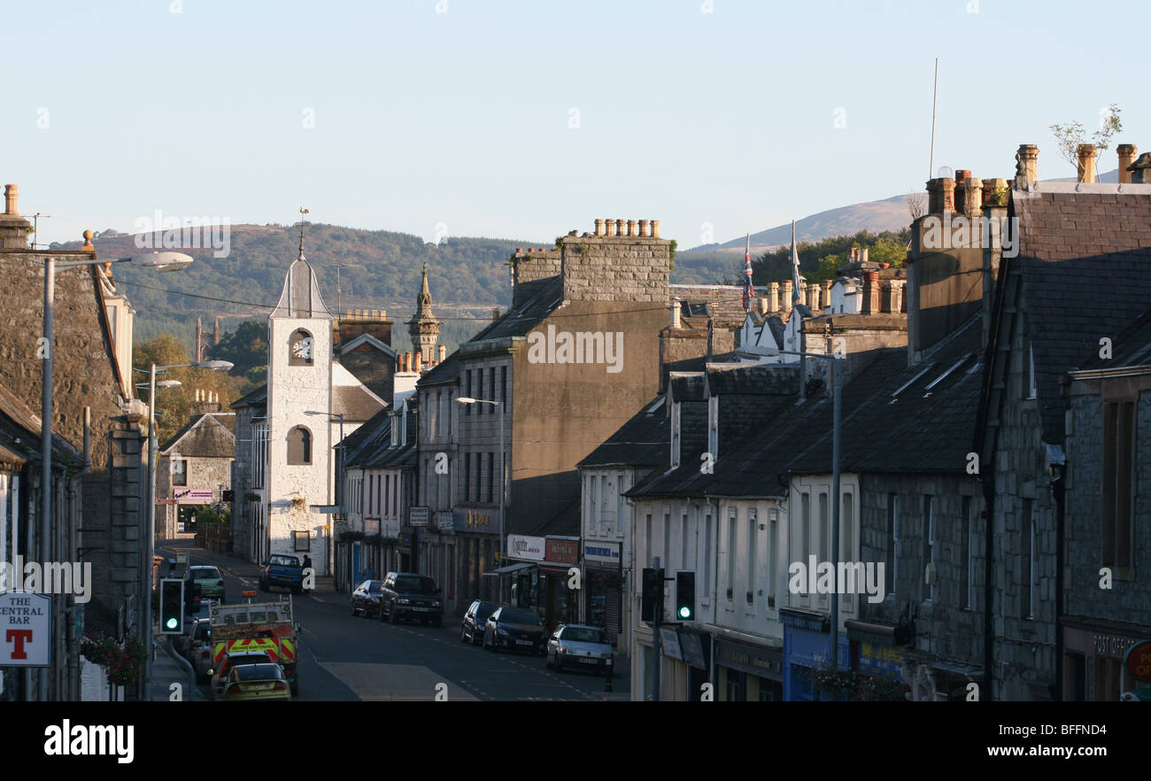 Newton Stewart street scene Dumfries and Galloway Scotland September ...