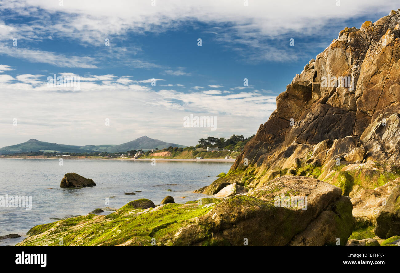 Killiney Bay, Dublin, Ireland, from White Rock Beach, with Wicklow ...