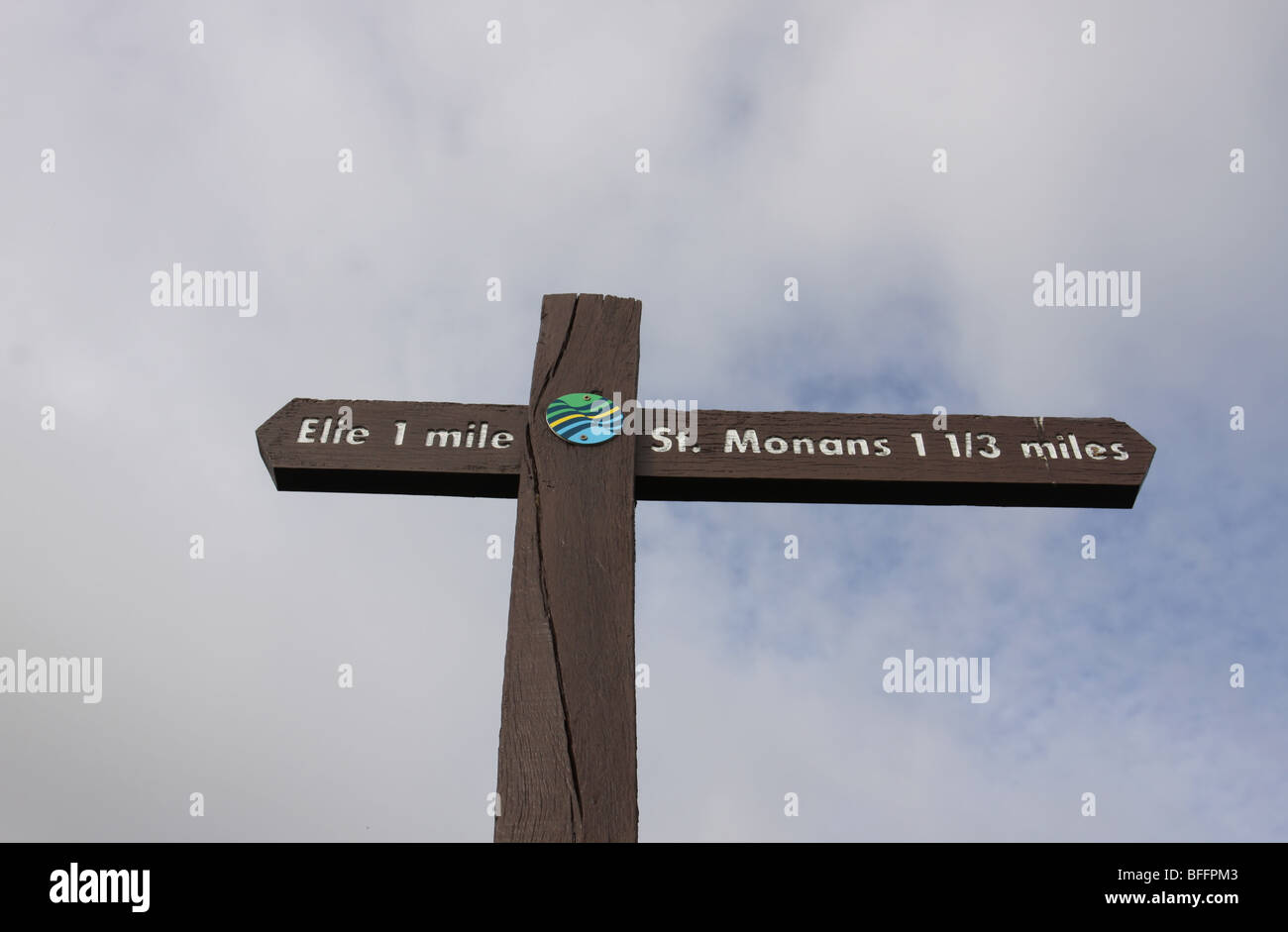 Fife Coastal path signs Scotland November 2009 Stock Photo - Alamy
