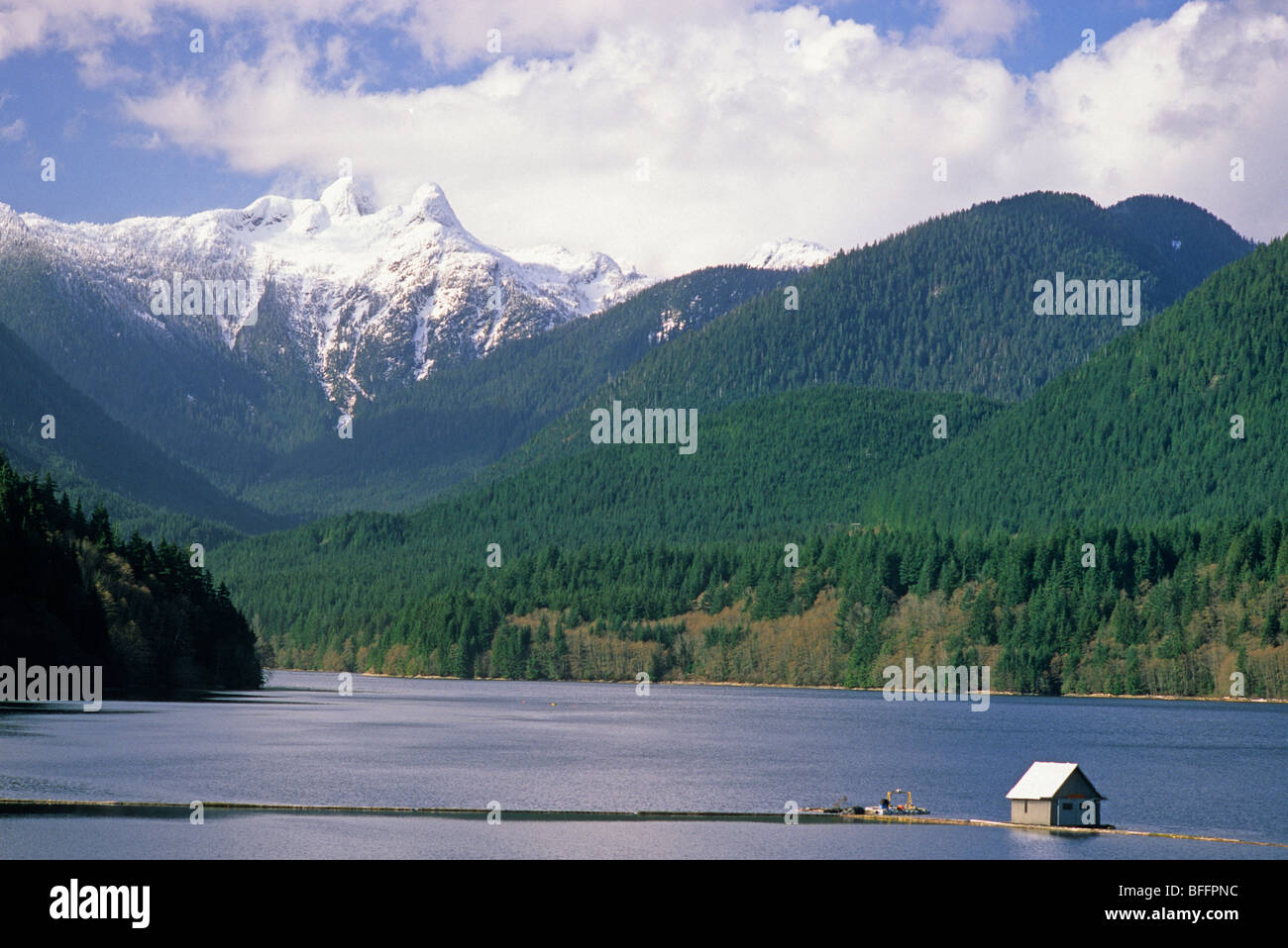 Capilano Lake and 'The Lions', North Vancouver, British Columbia ...