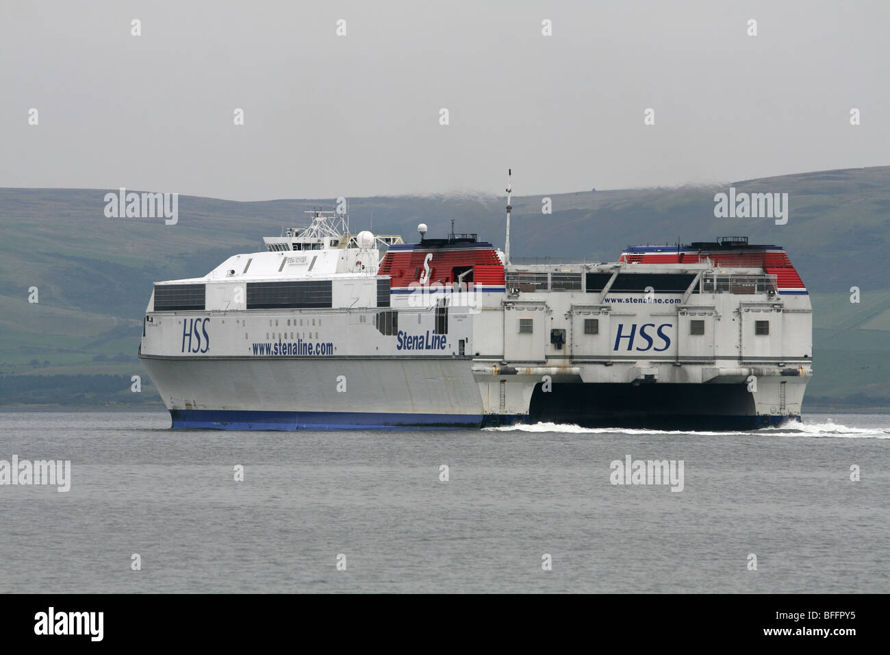 Stena Voyager passenger ferry in Loch Ryan near Stranraer Scotland ...