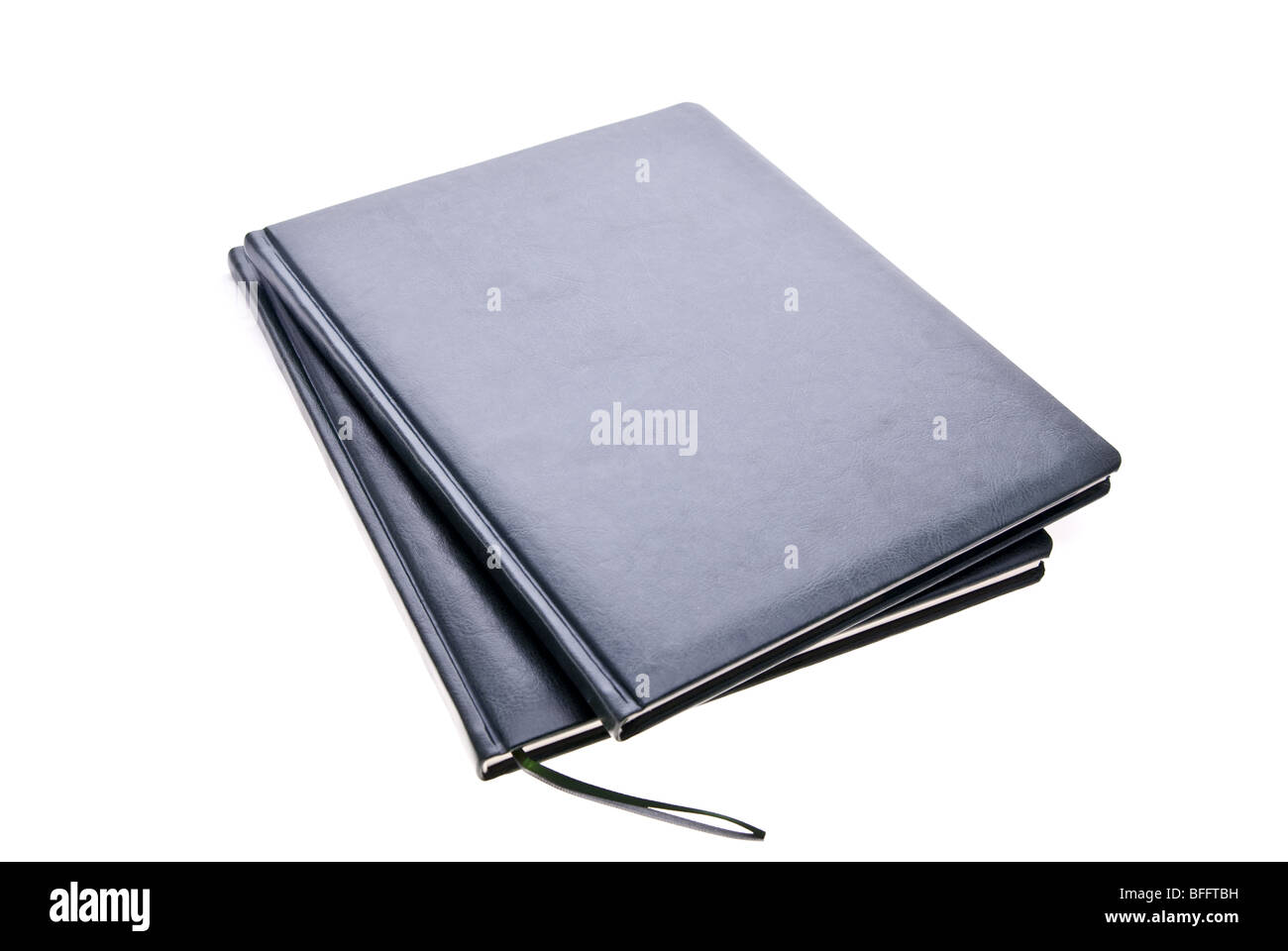 two notebooks on white background Stock Photo - Alamy