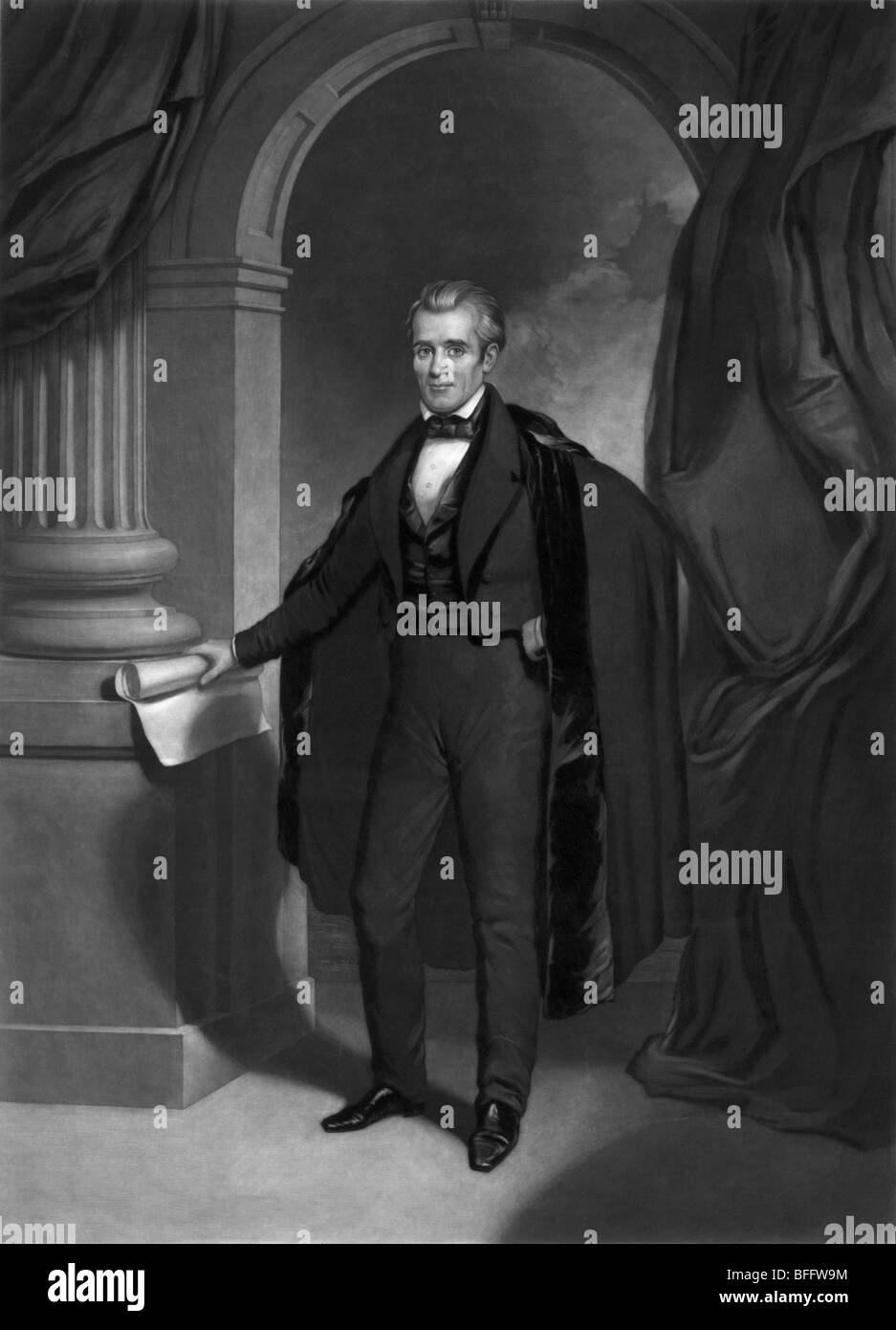 Portrait print of James Knox Polk - Polk (1795 - 1849) was the 11th US ...