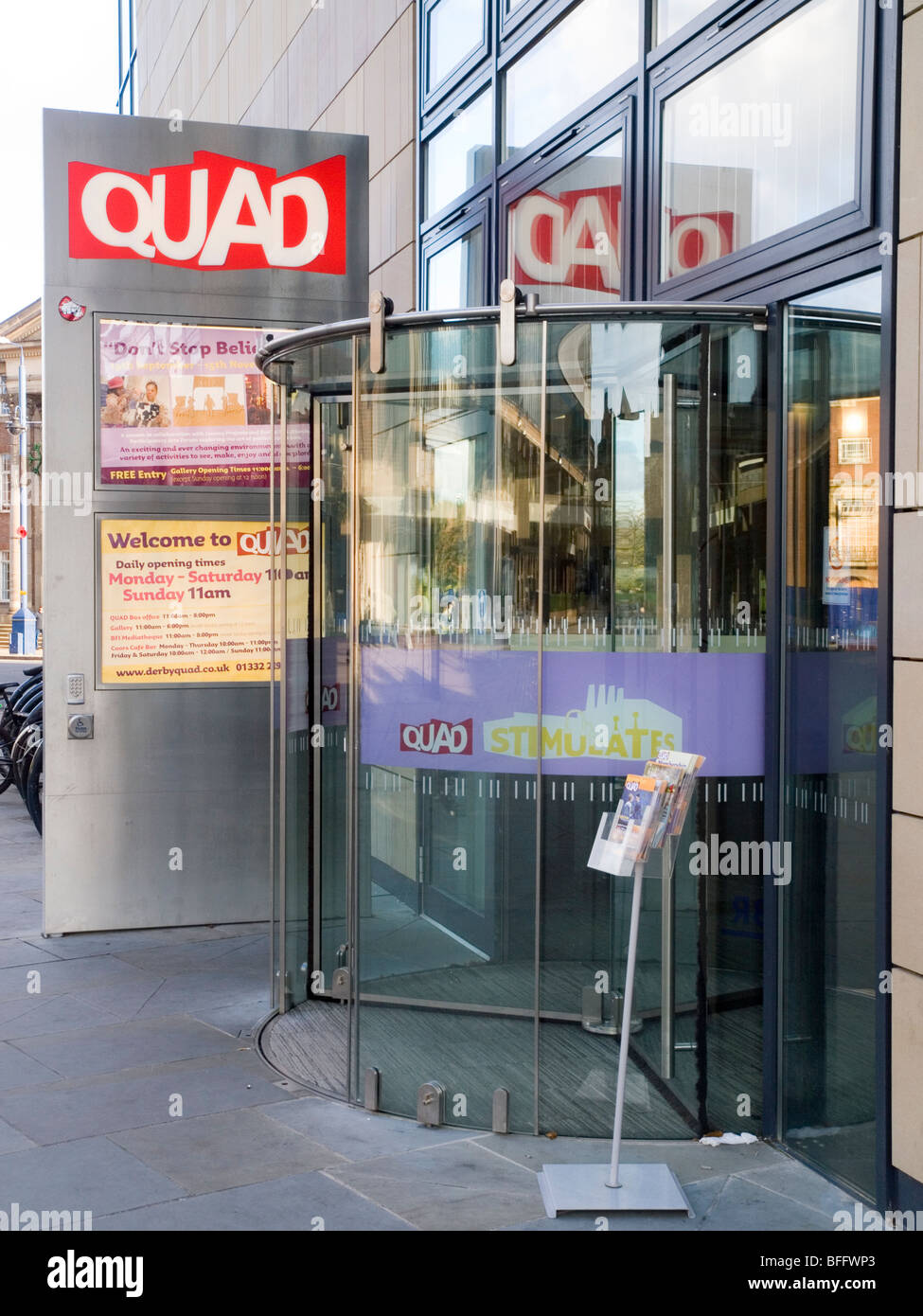 The entrance to the Quad in Derby City Centre, Derbyshire England UK ...