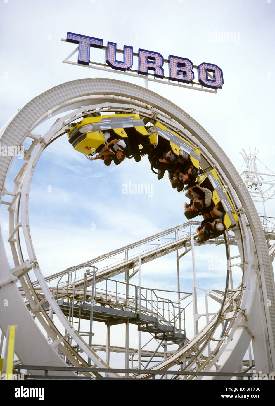 UK, England, Sussex, Sussex, Brighton, Palace Pier funfair, Turbo ride ...