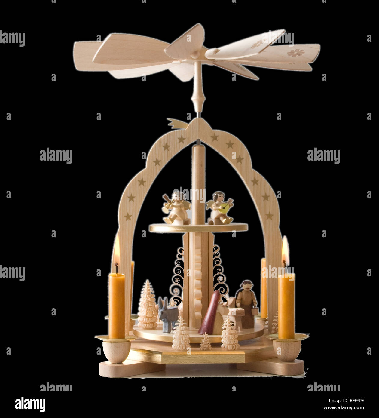 hand carved wooden Christmas decorative nativity scene from near ...