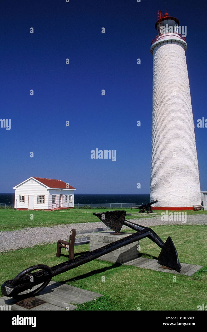 Lighthouse at Cap Des Rosiers, Gaspe Peninsula, Quebec, Canada Stock ...