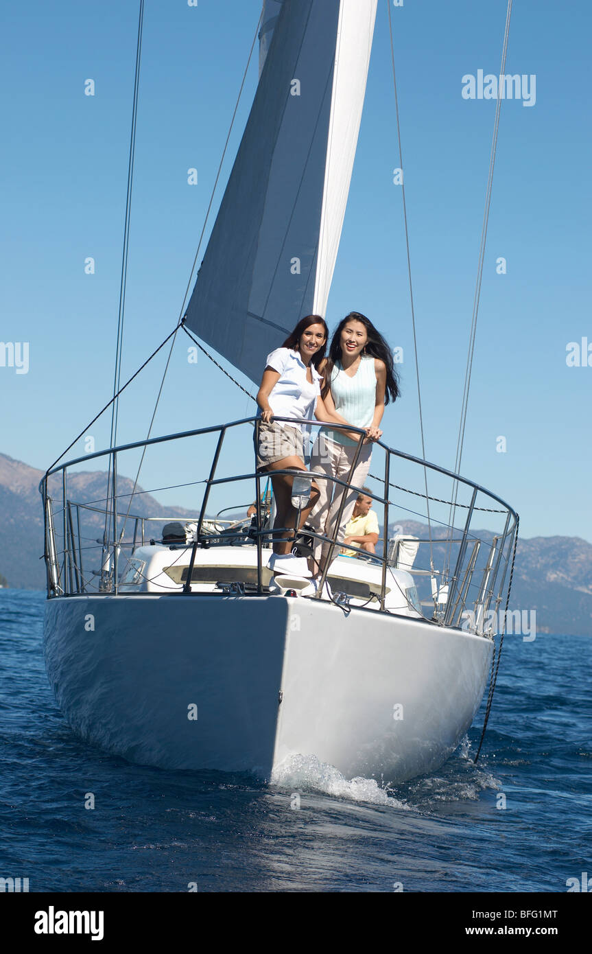 Two women on sailboat hi-res stock photography and images - Alamy