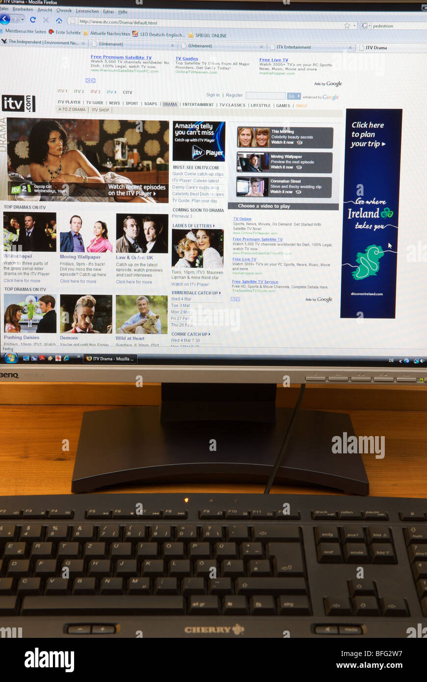 Independent Television Company (ITV) website homepage Stock Photo - Alamy