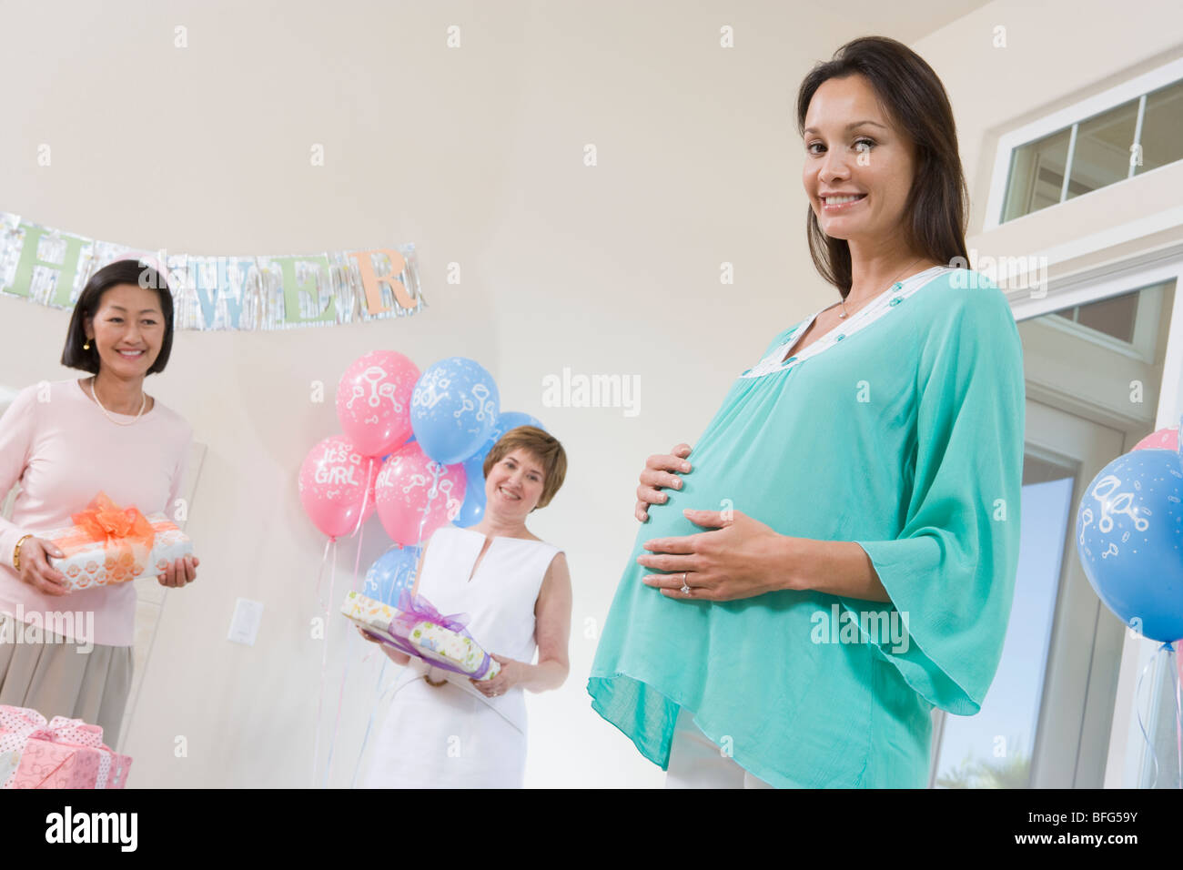 Women at a Baby Shower Stock Photo - Alamy
