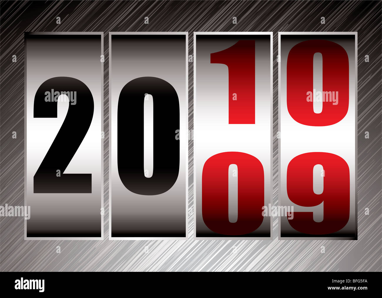 Happy new year this illustration marks the change between 2009 and 2010 ...