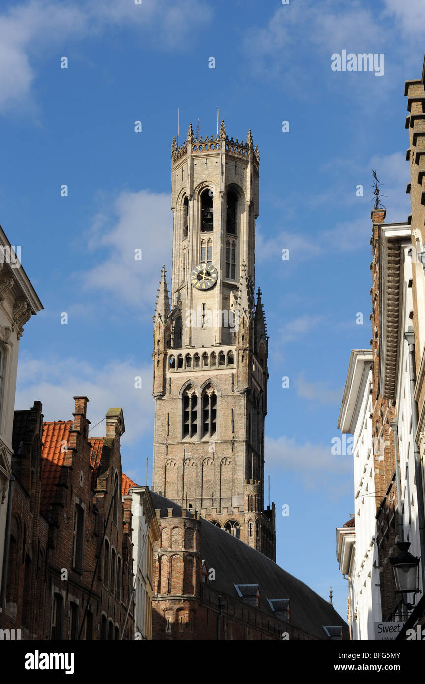 The Belfort tower Bruges in Belgium Europe Stock Photo - Alamy