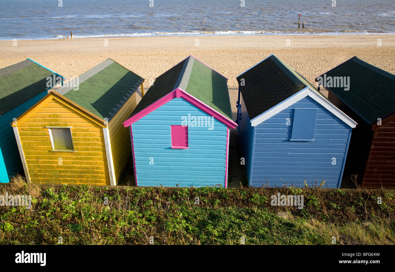 Colourful beach huts, Southwold, Suffolk, England Stock Photo - Alamy