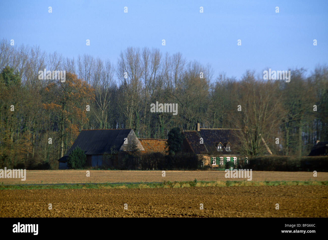 Flanders France Farm And Farmhouse Stock Photo - Alamy