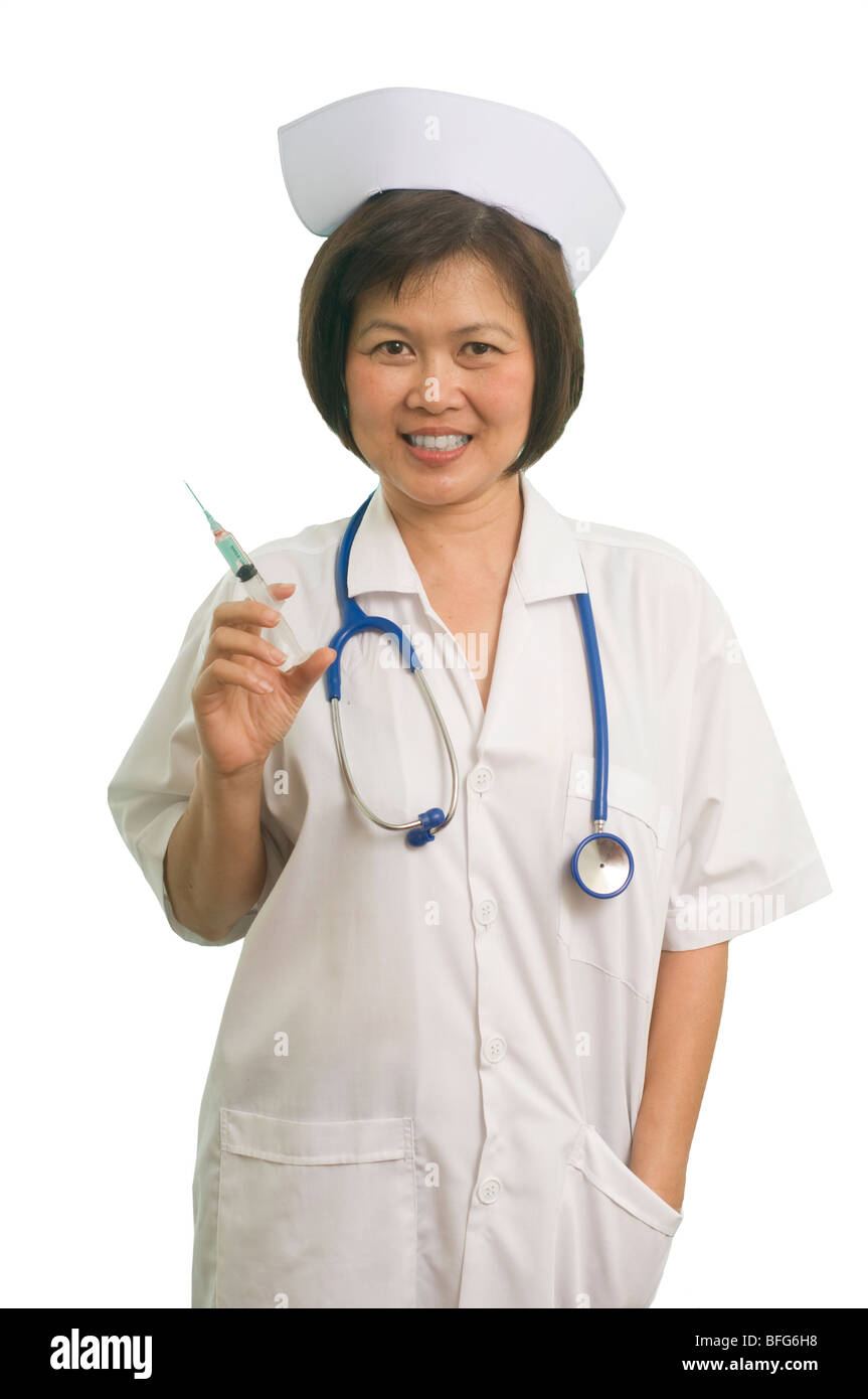 Nurse with syringe Stock Photo - Alamy