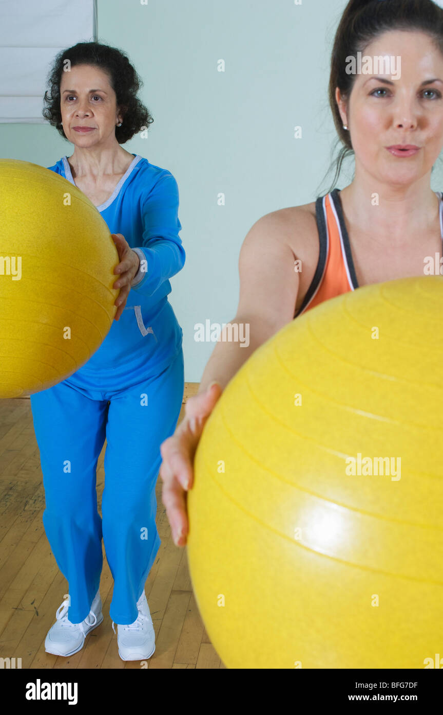 Women in Exercise Class Stock Photo - Alamy