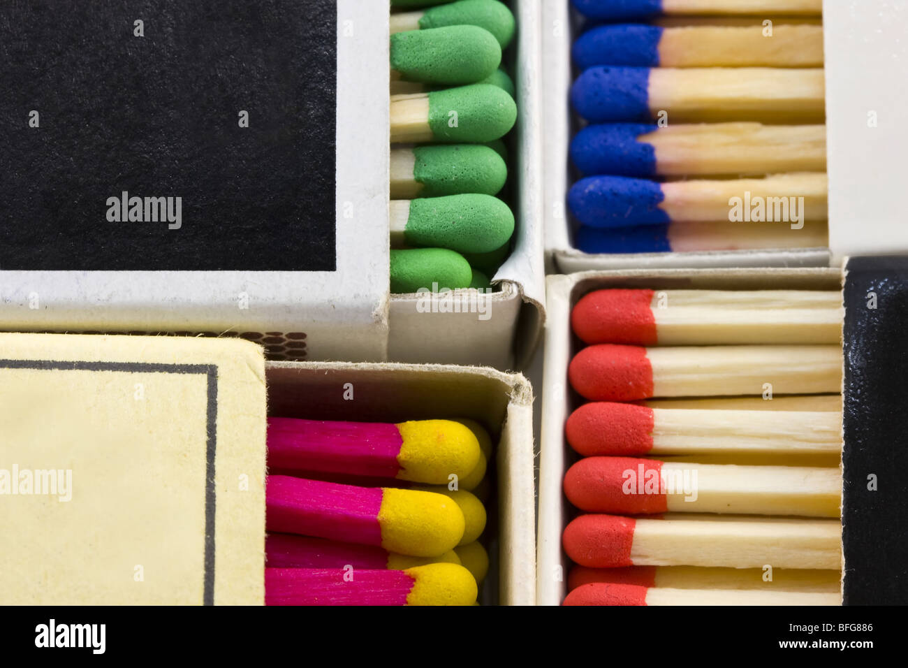 Boxes with matches Stock Photo - Alamy