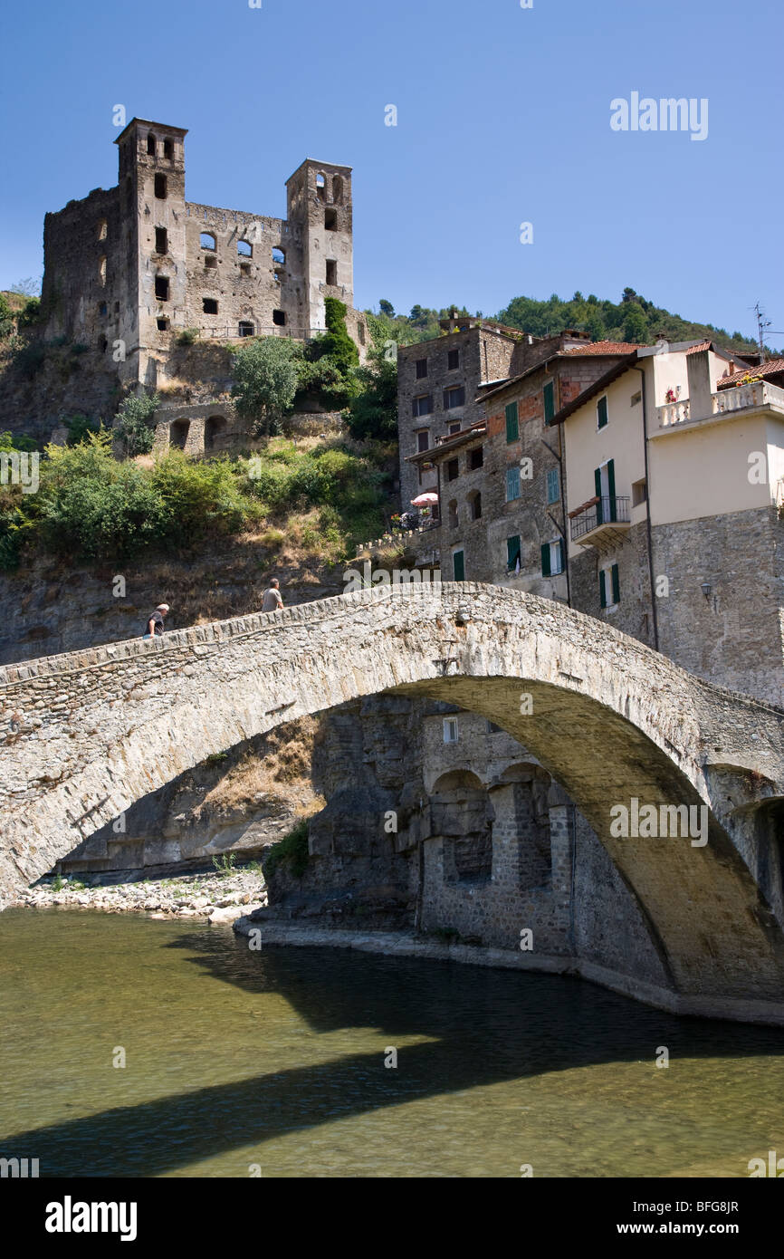 Bridge at Dolceacqua, Liguria, Italy Stock Photo - Alamy