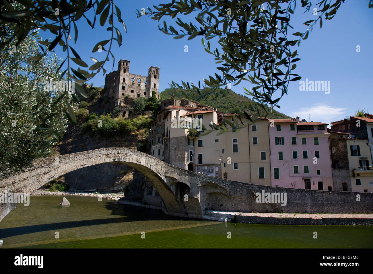 Bridge at Dolceacqua, Liguria, Italy Stock Photo - Alamy