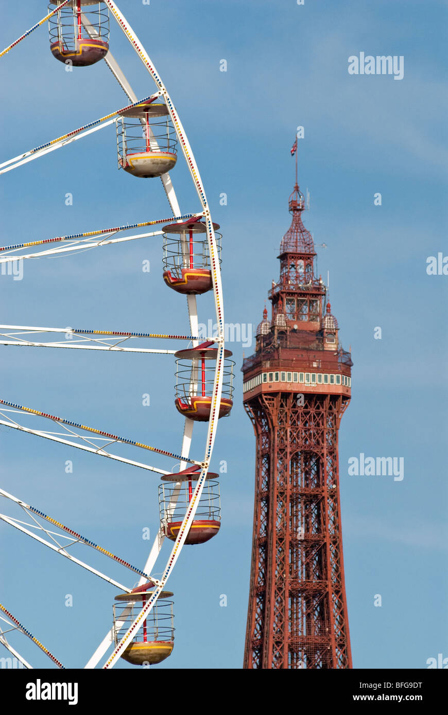 Blackpool Wheel and Tower Stock Photo - Alamy