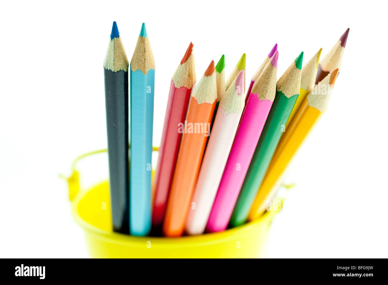 Crayon bucket hi-res stock photography and images - Alamy