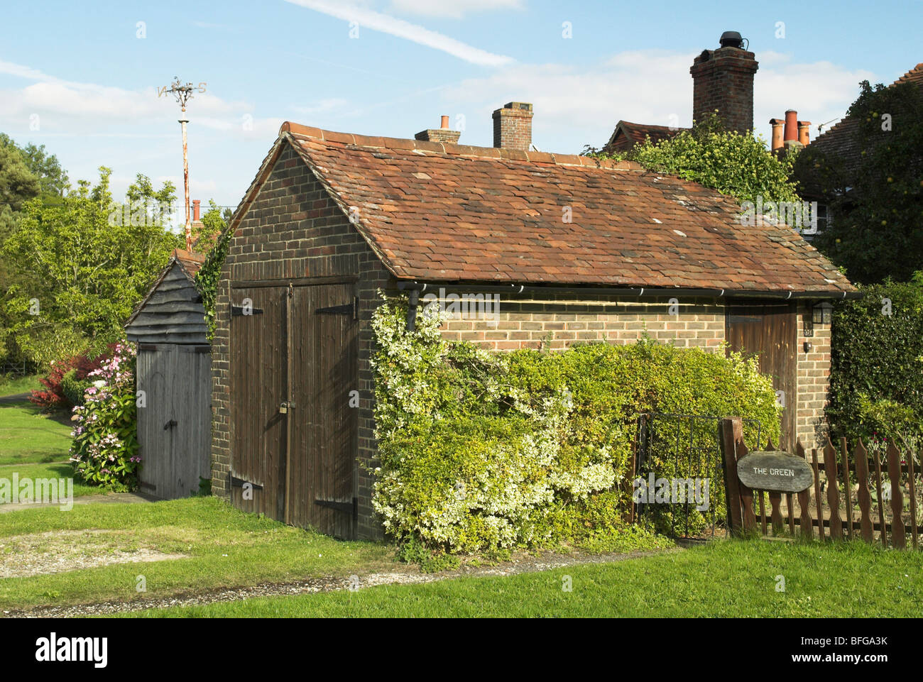 Rural garages - Lurgashall, West Sussex Stock Photo - Alamy