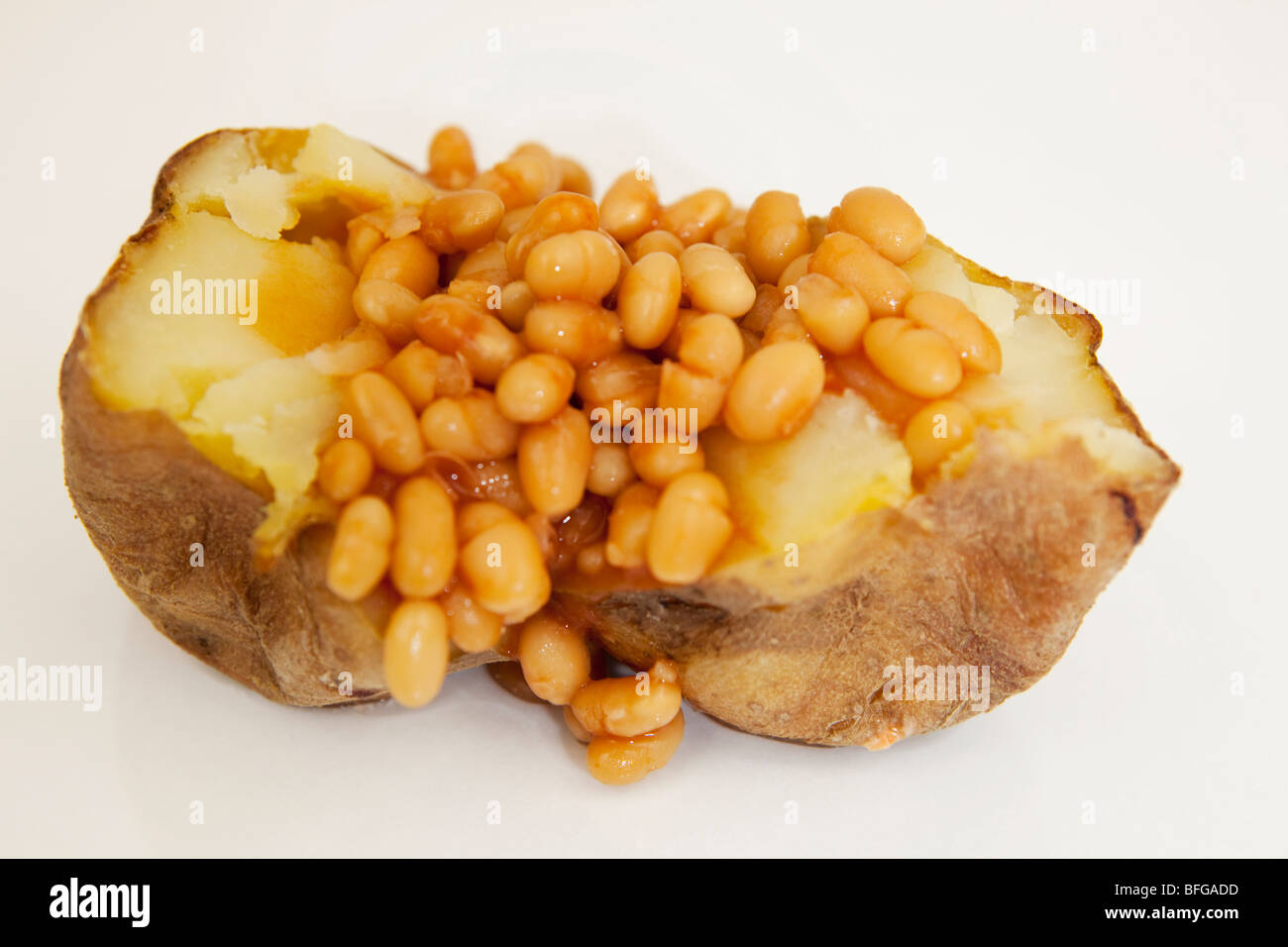 Baked Potato with baked beans Stock Photo - Alamy