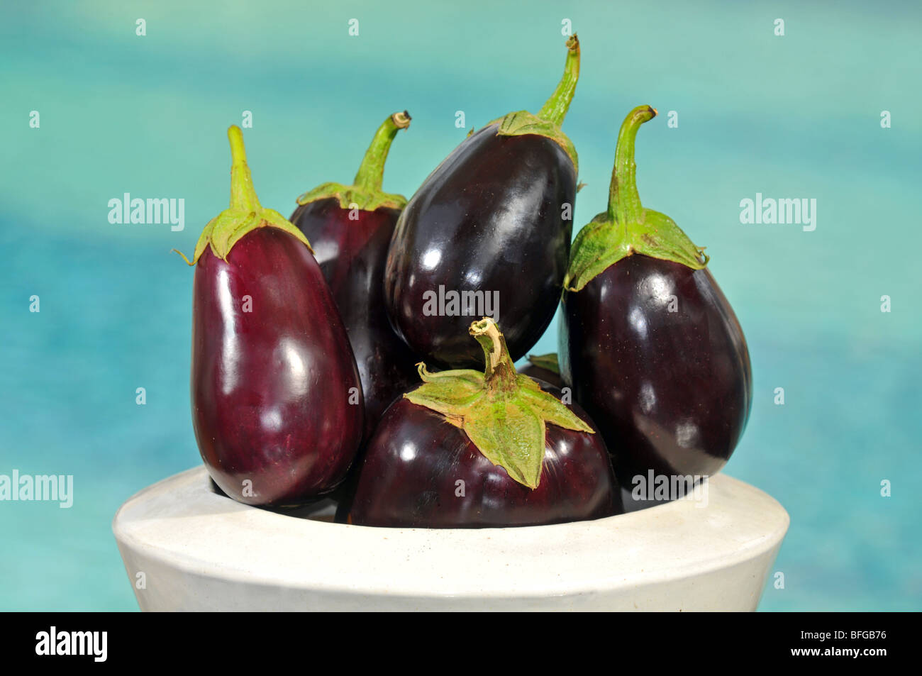 Aubergines, aubergine Eggplant Stock Photo - Alamy