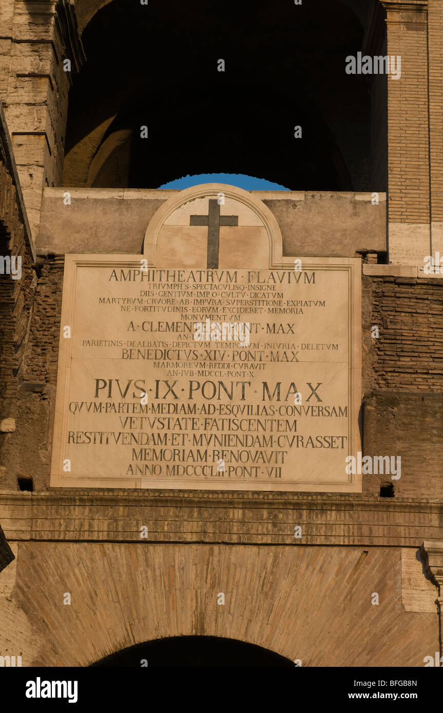 Sign at Colosseum Stock Photo - Alamy