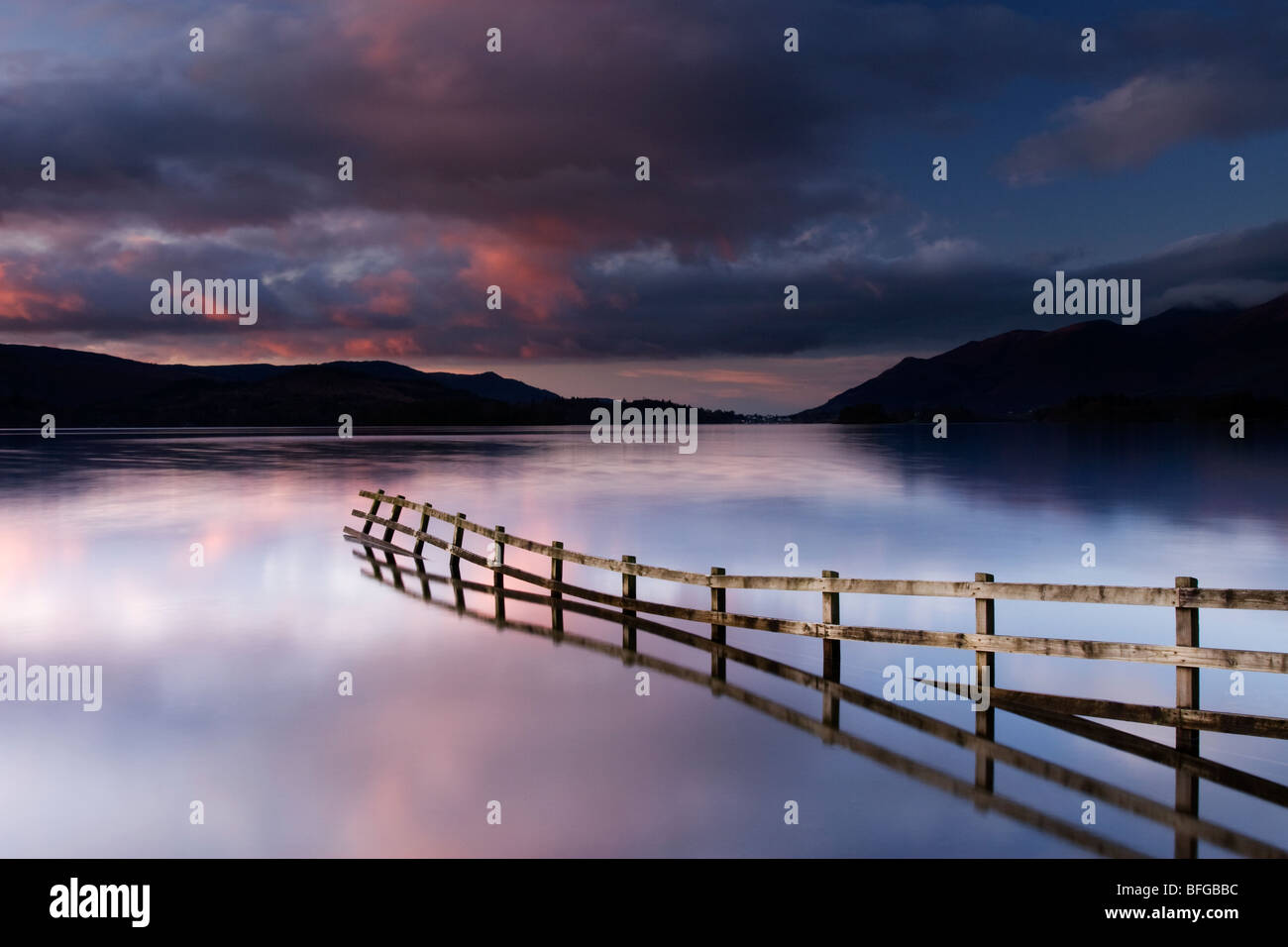 Derwent Water Sunset, Lake District UK Stock Photo - Alamy