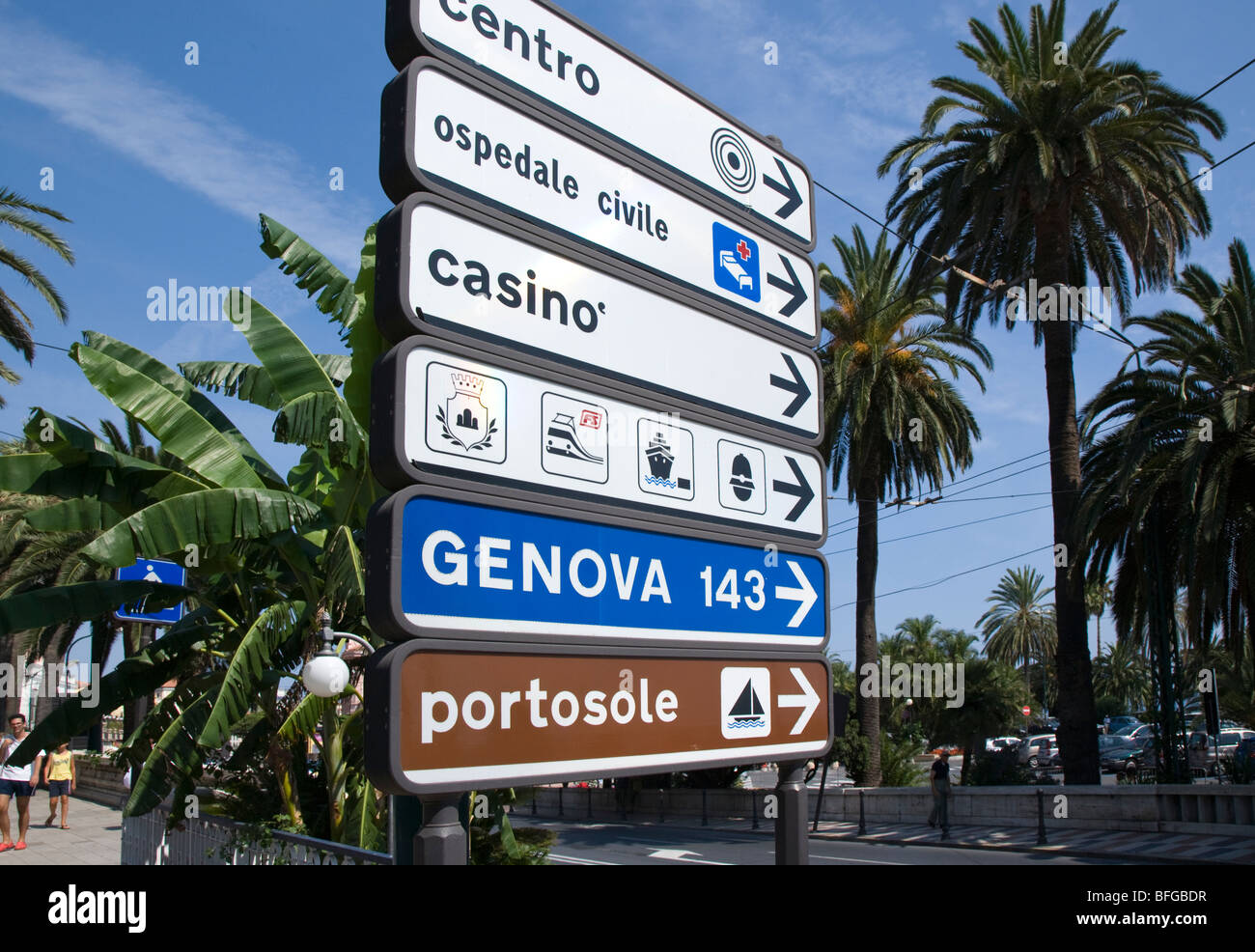 Road signs italy hi-res stock photography and images - Alamy