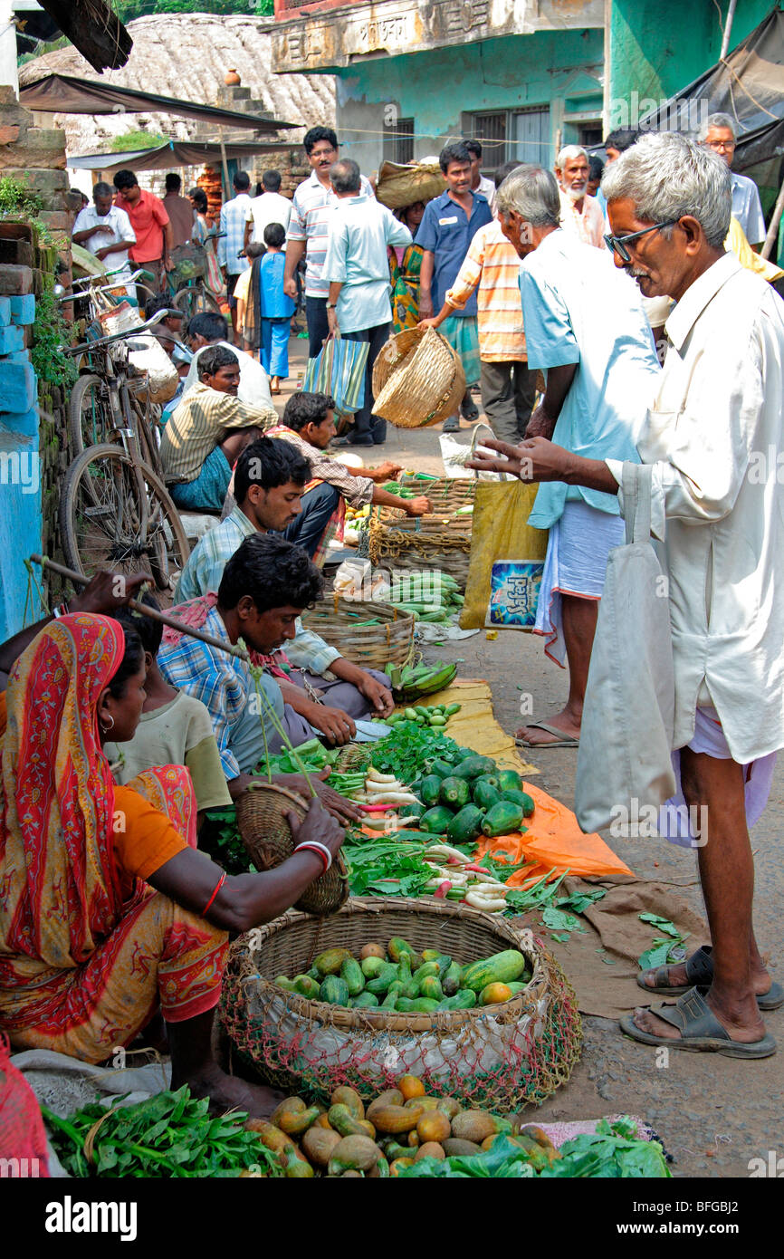 Indian Vegetable Market Stock Photo - Alamy