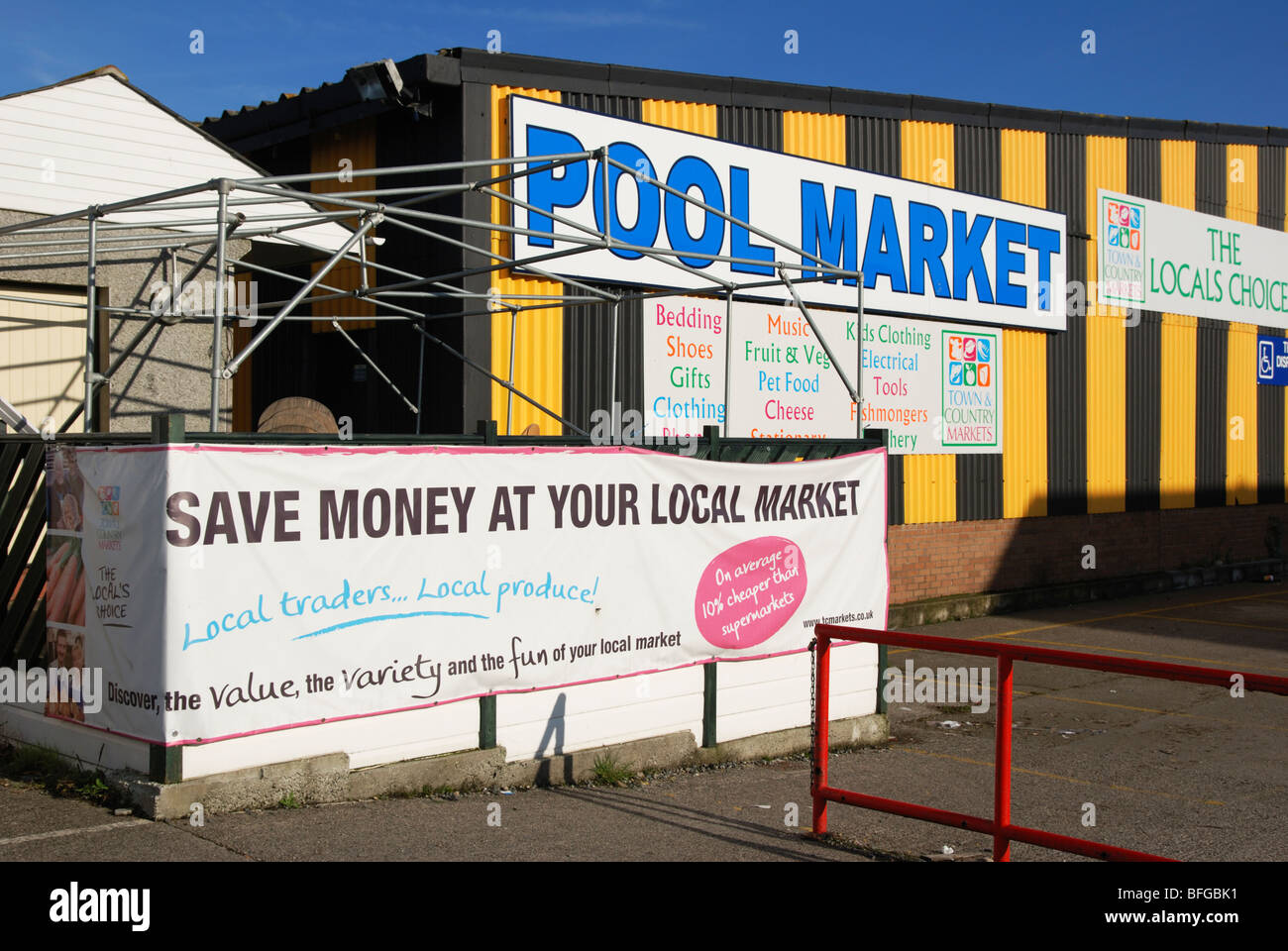 pool market near redruth in cornwall, uk Stock Photo - Alamy