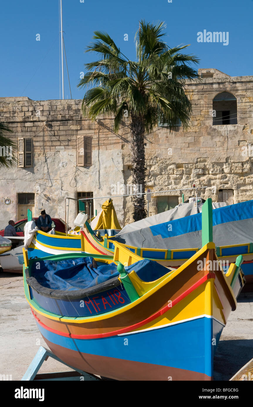 Colourful traditional fishing boat at Marsaxlokk Malta Stock Photo - Alamy Colourful traditional fishing boat at Marsaxlokk Malta Stock Photo - Alamy