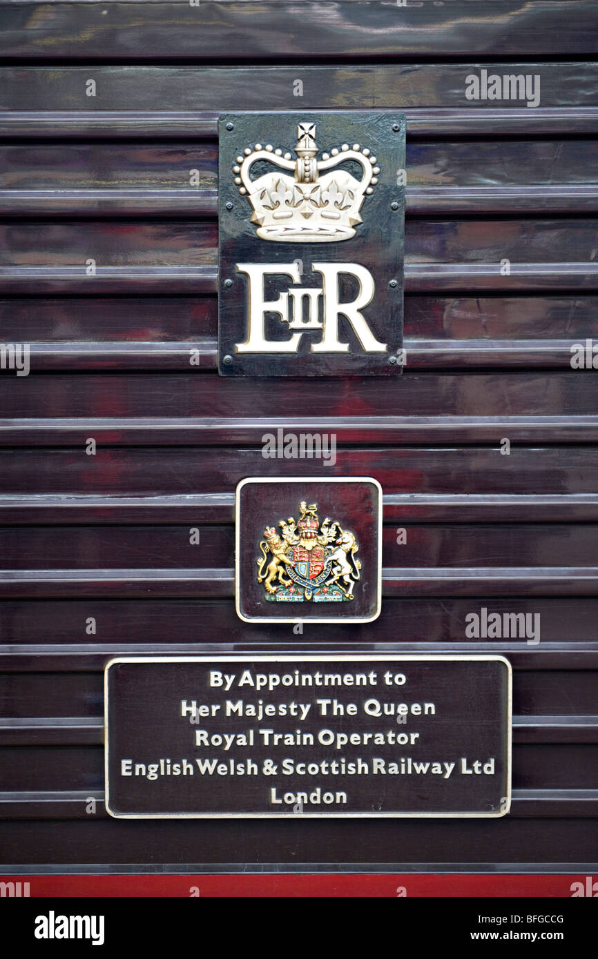 The Royal Crest and Plaque on the side of the Class 67 Diesel ...