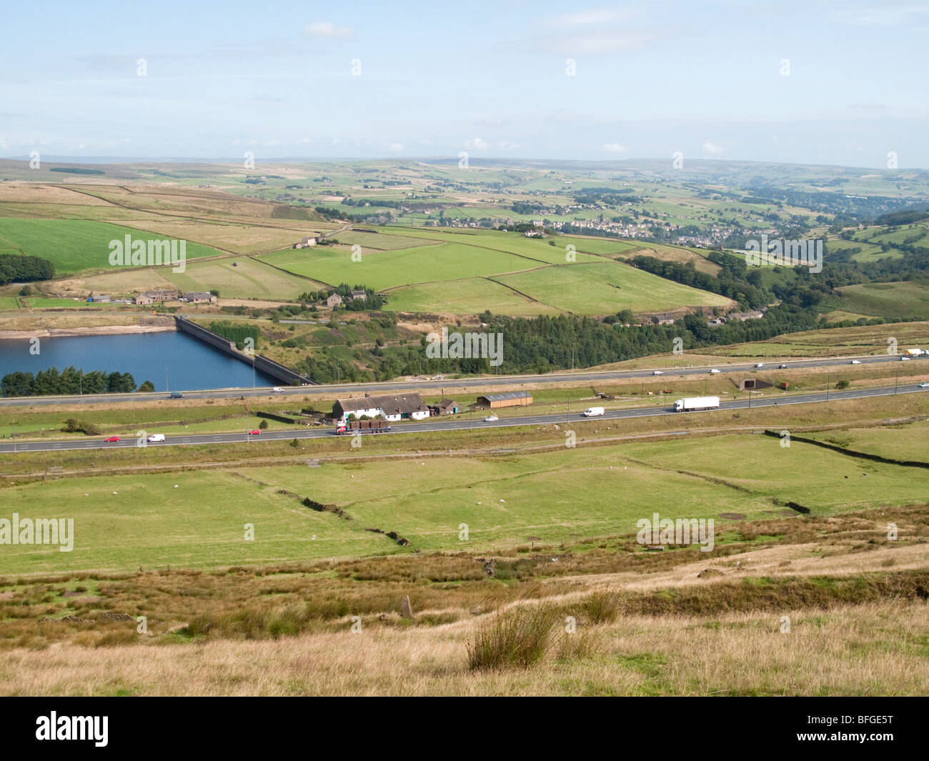 Stott Hall Farm, M62, near Scammonden, Calderdale, UK Stock Photo - Alamy