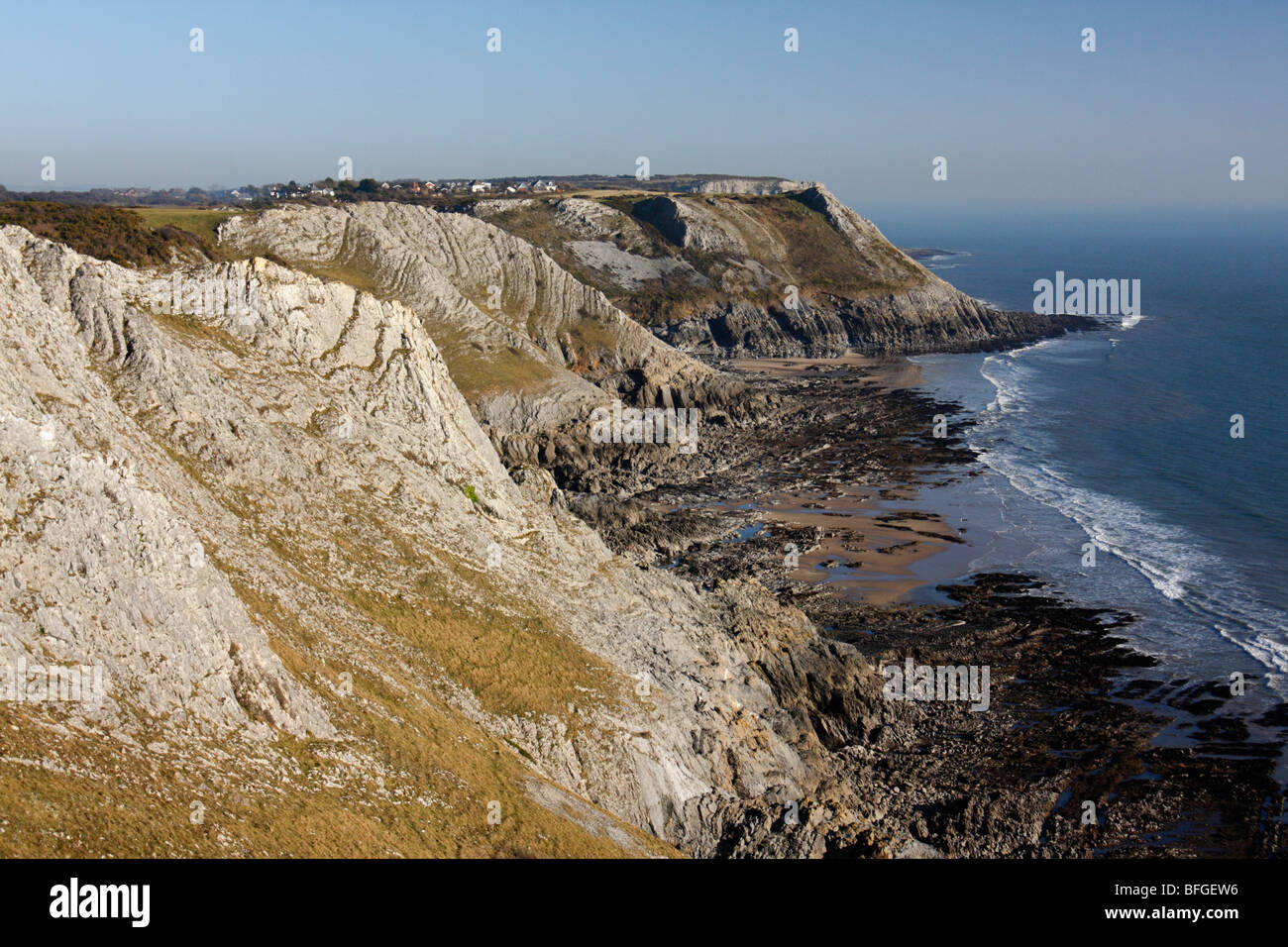 Pennard Cliffs, Gower Peninsula, West Glamorgan, South Wales, U.K Stock ...