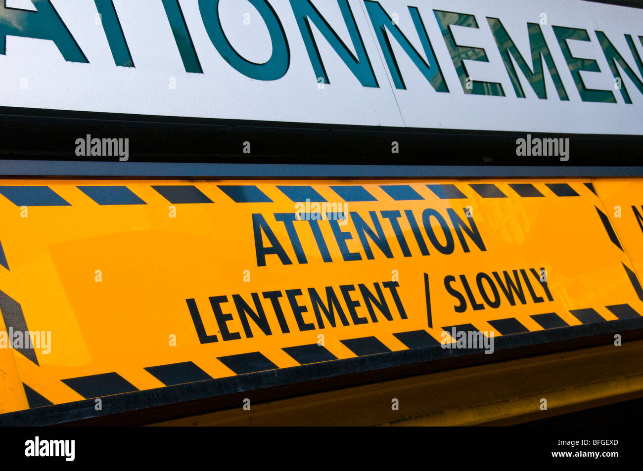 Bilingual signs montreal canada hi-res stock photography and images - Alamy