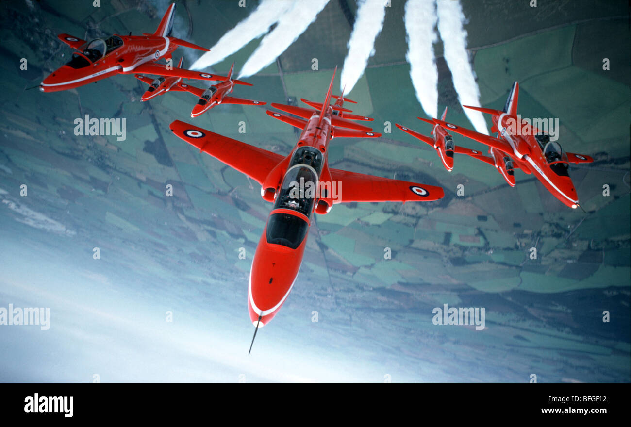 Red Arrows aerobatic team Stock Photo - Alamy