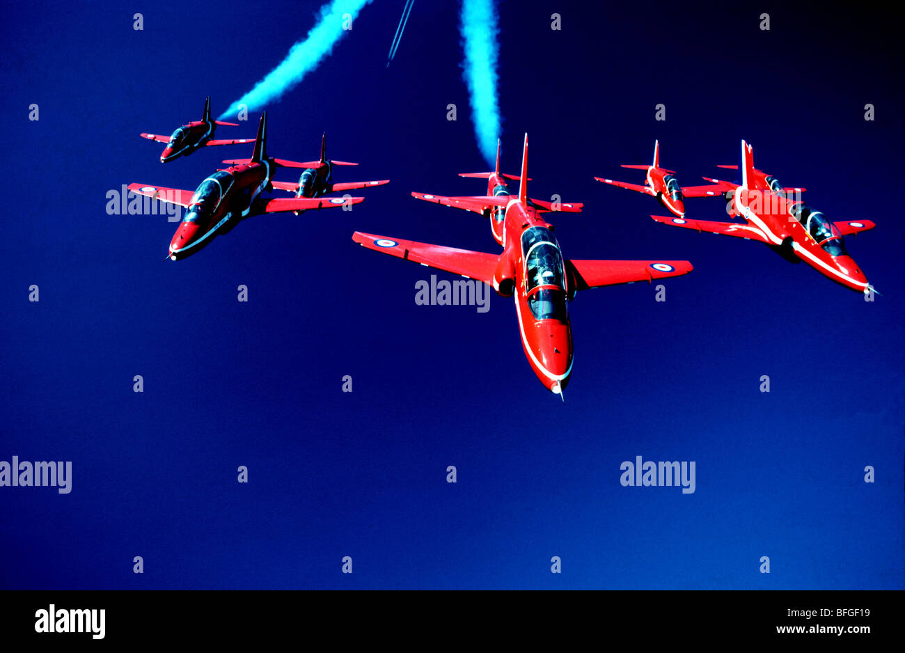 Red Arrows aerobatic team Stock Photo - Alamy