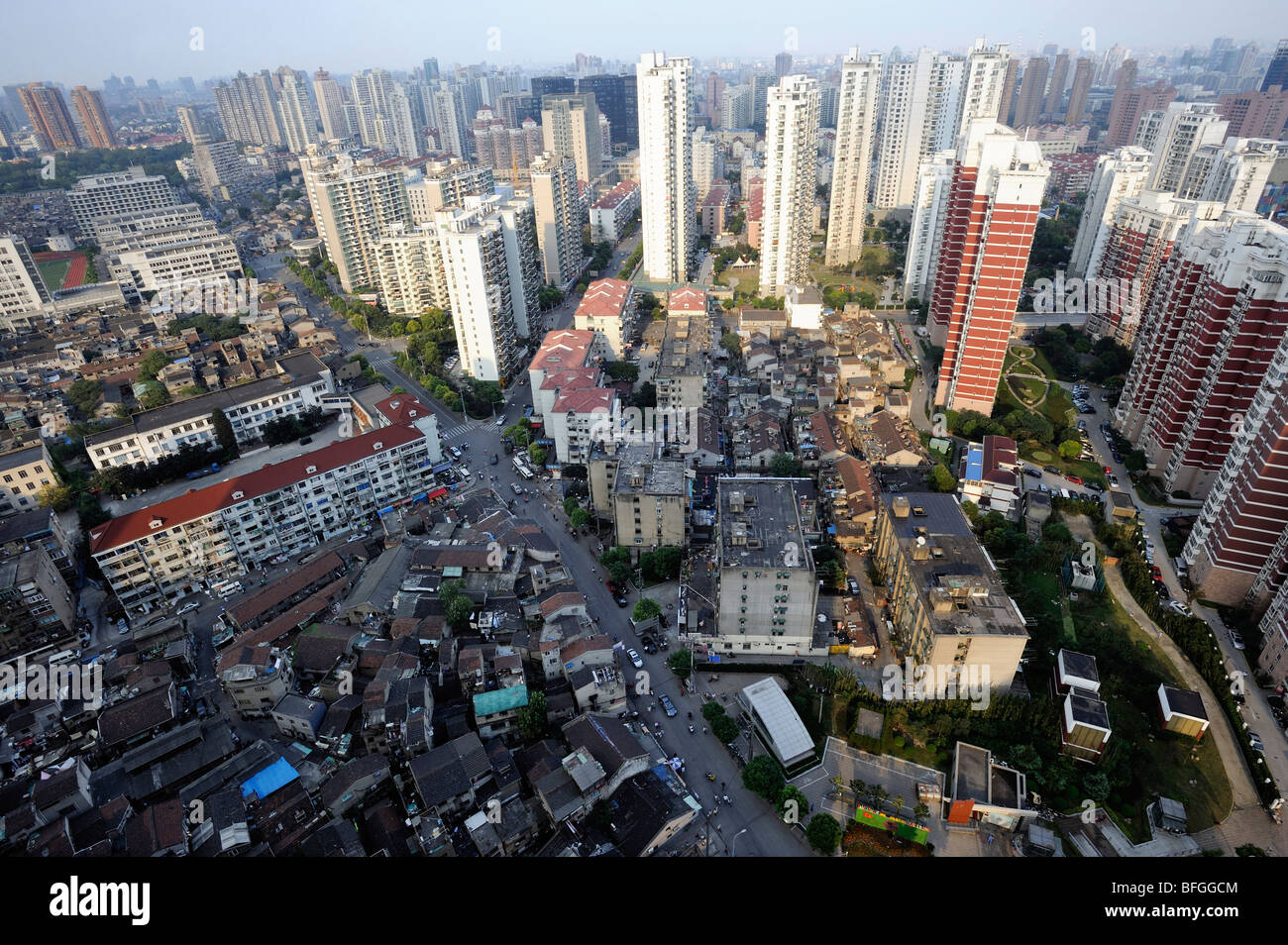 New apartments and old houses in Hongkou District, Shanghai, China. 08 ...