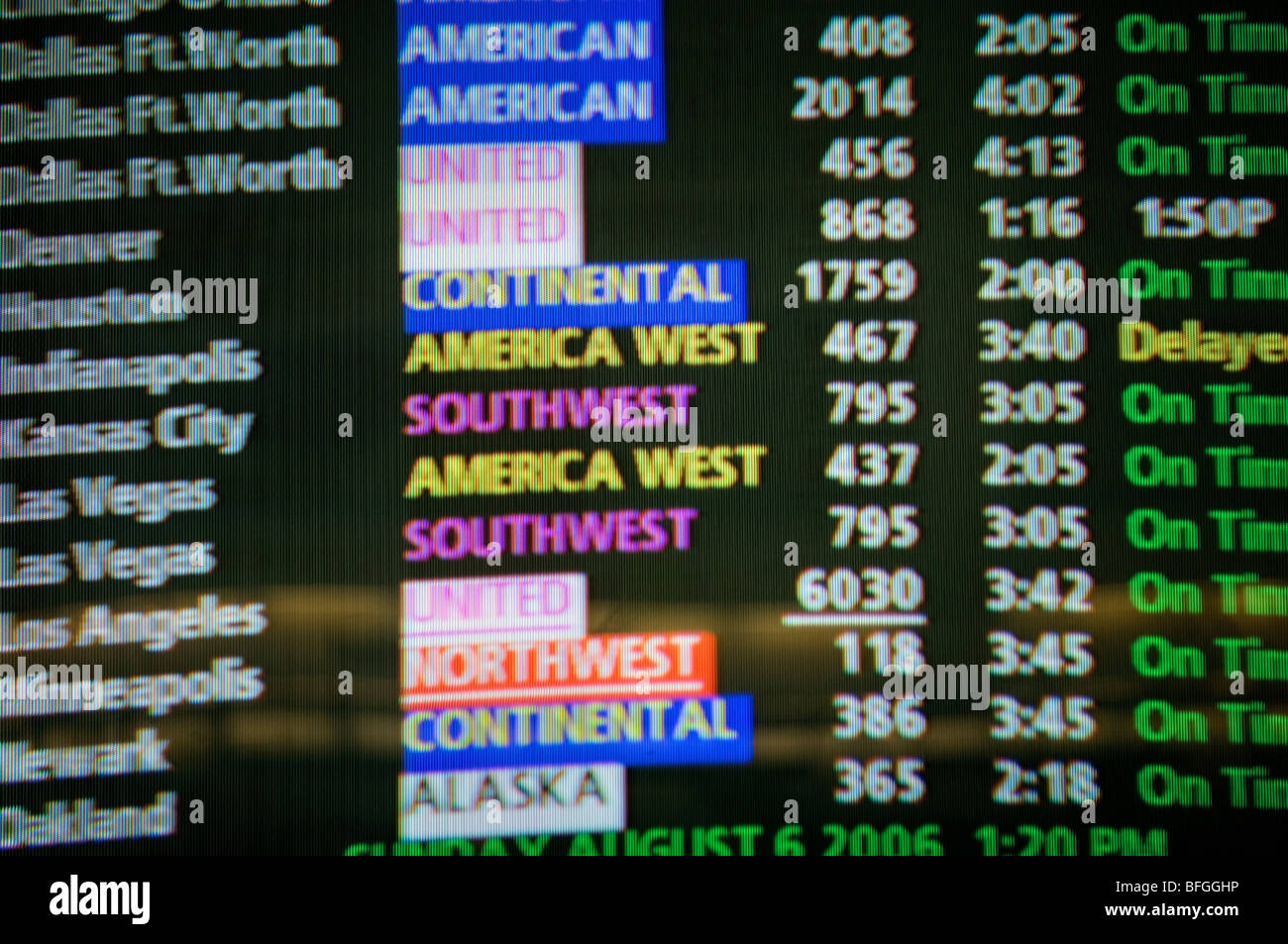 Flight information screen Stock Photo - Alamy