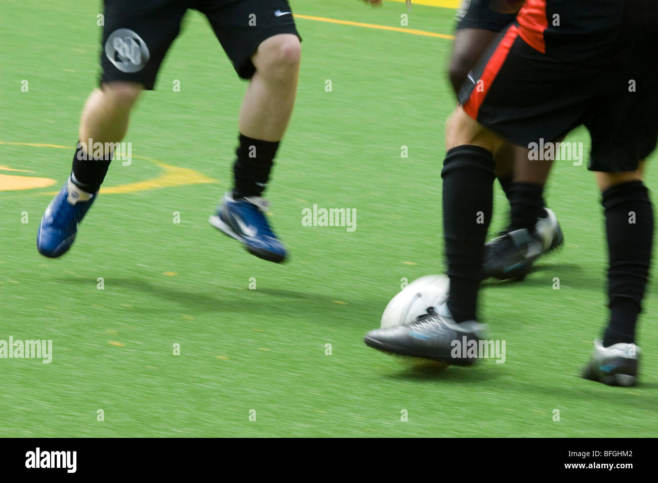 Five a side football match Stock Photo - Alamy