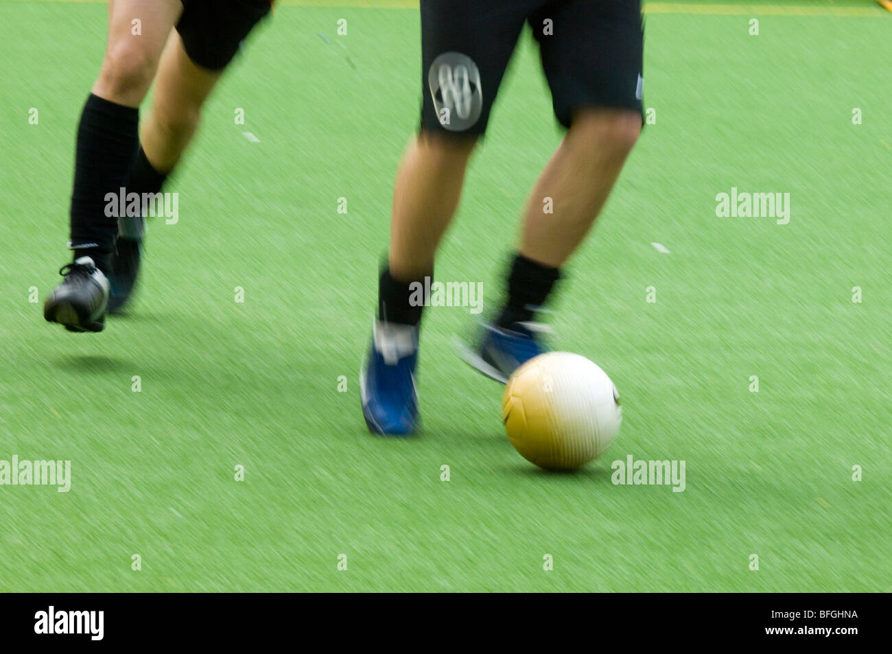 Five a side football match Stock Photo - Alamy