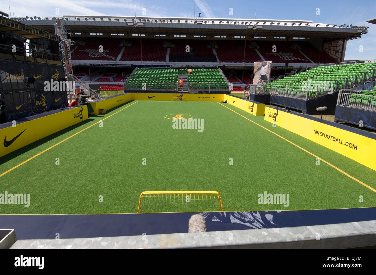 Five a side football match Stock Photo - Alamy