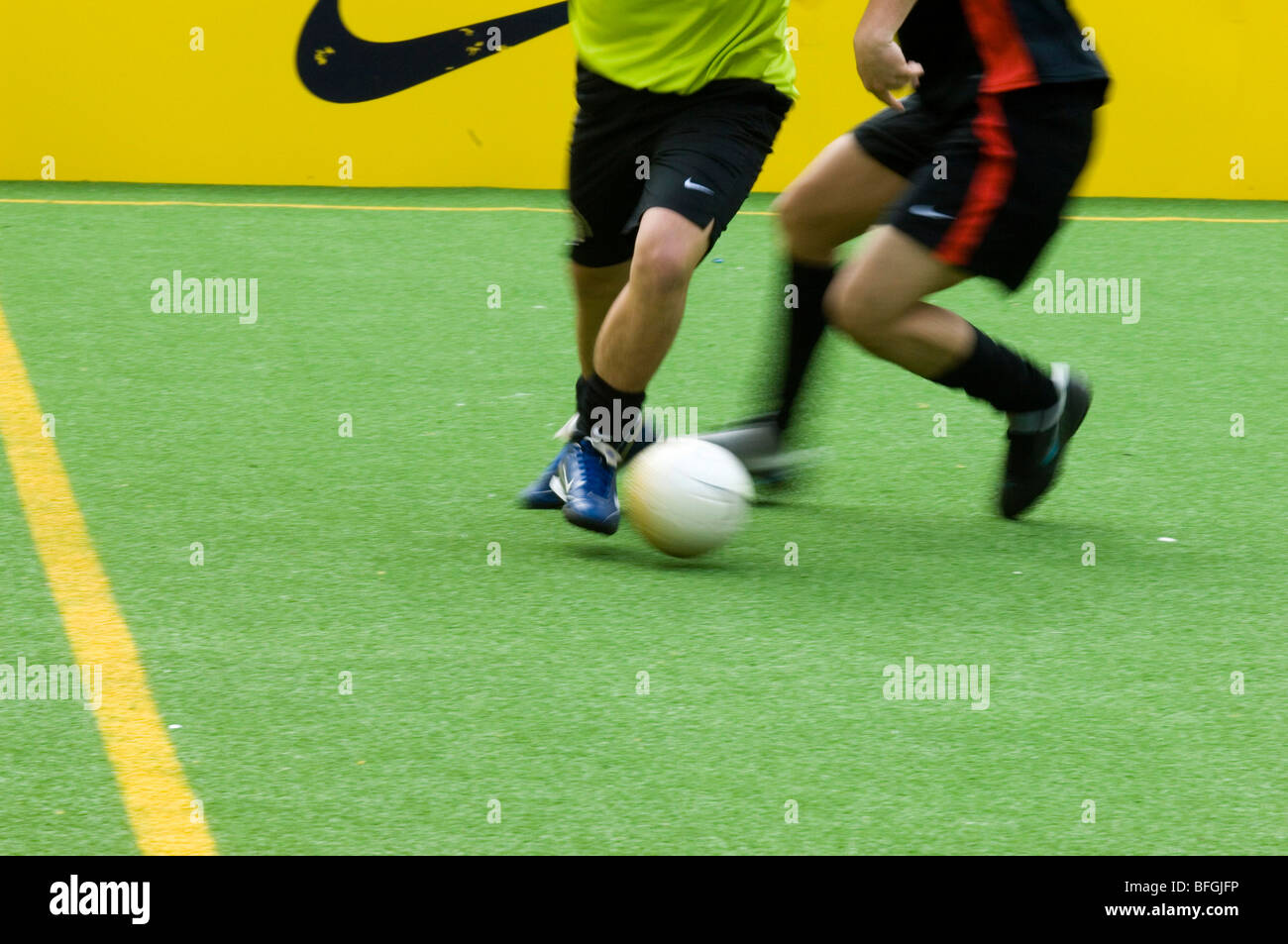 Five a side football match Stock Photo - Alamy