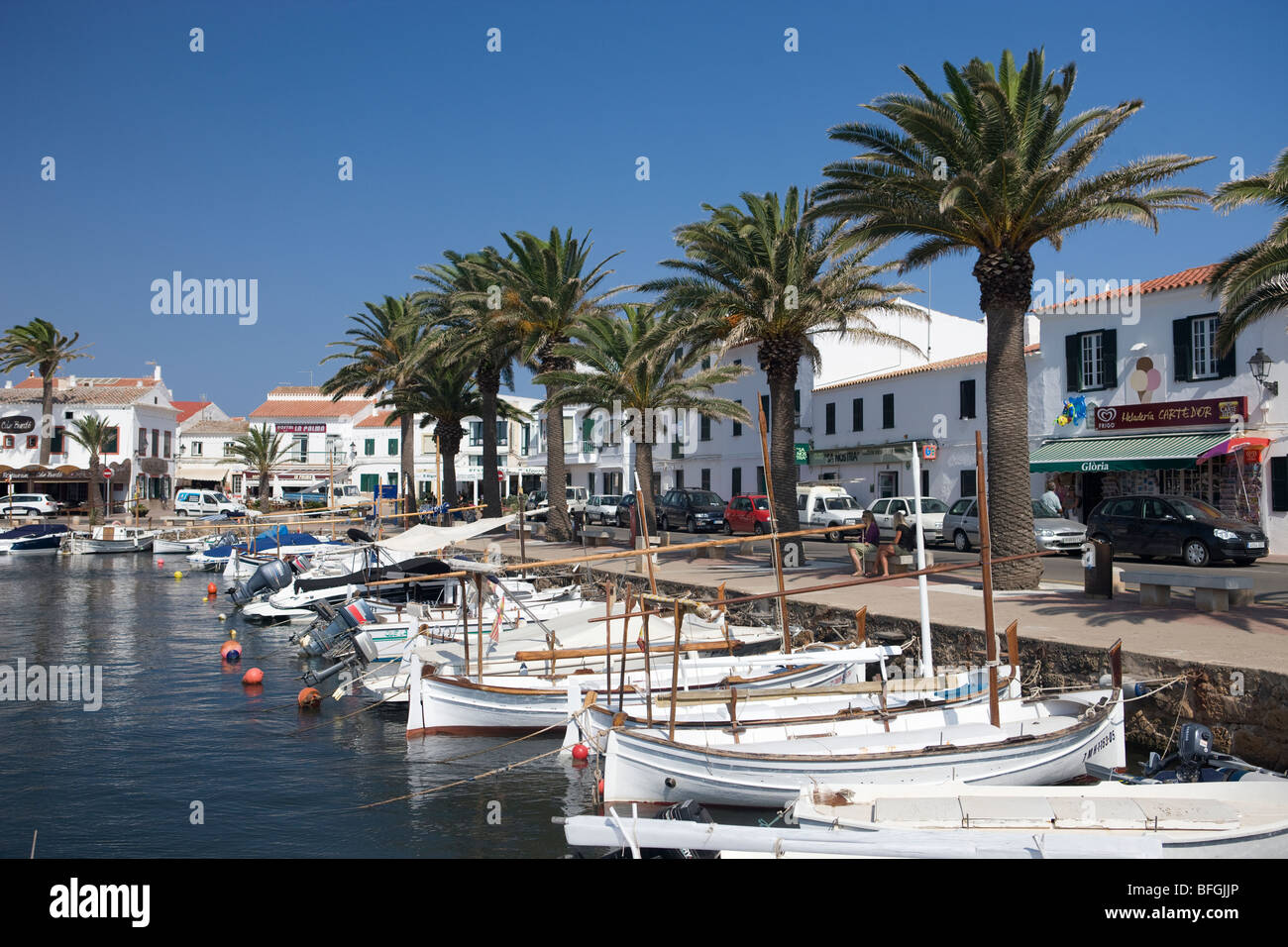 Spain menorca fornells port hi-res stock photography and images - Alamy