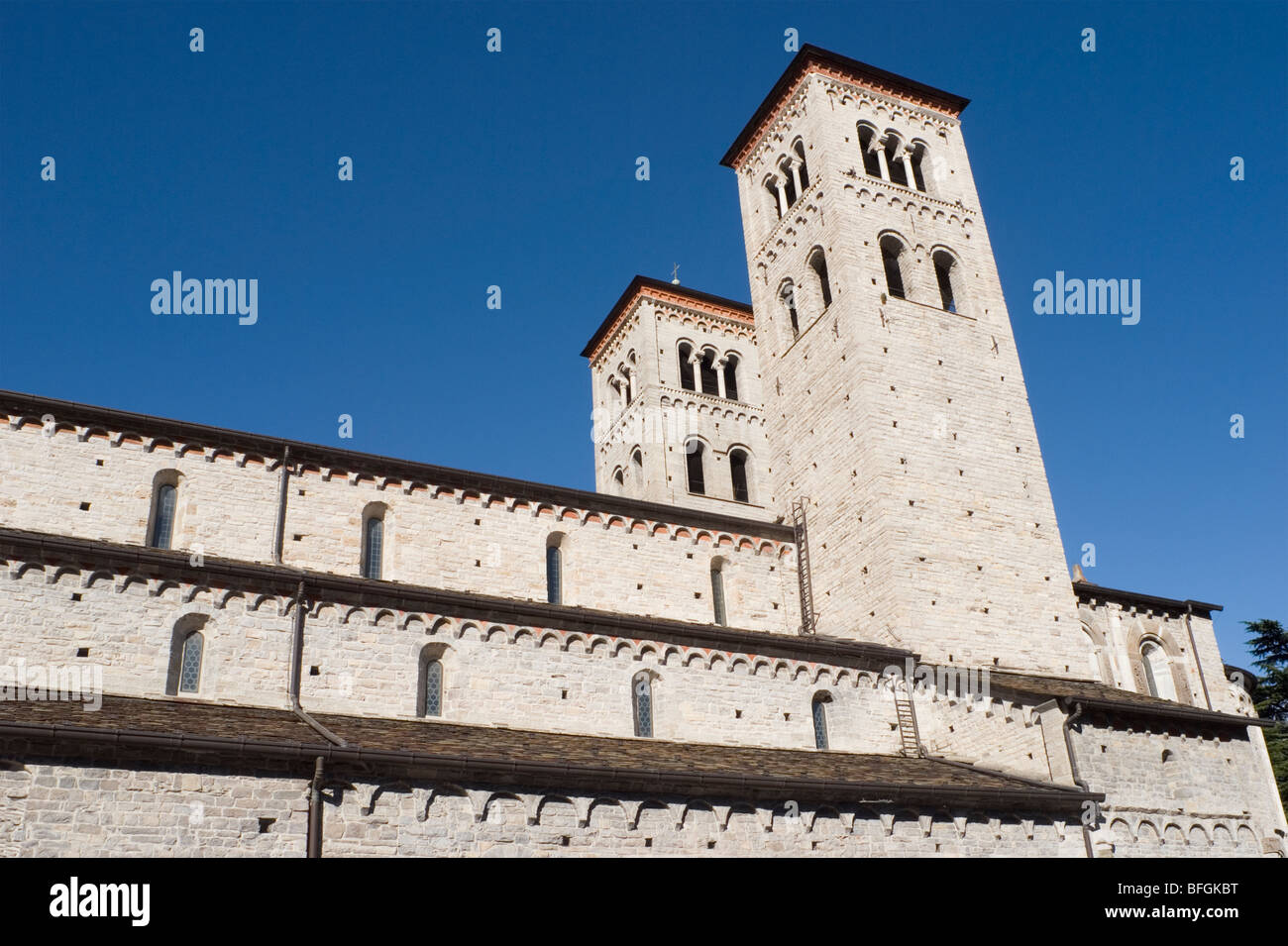 San Abbondio basilica, romanic church, Como, Lombardy, Italy Stock ...