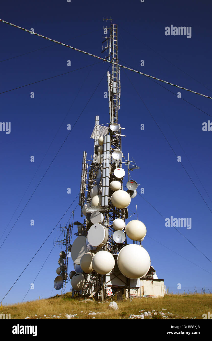 Communication Aerials Blockhaus Abruzzo Italy High Resolution Stock ...